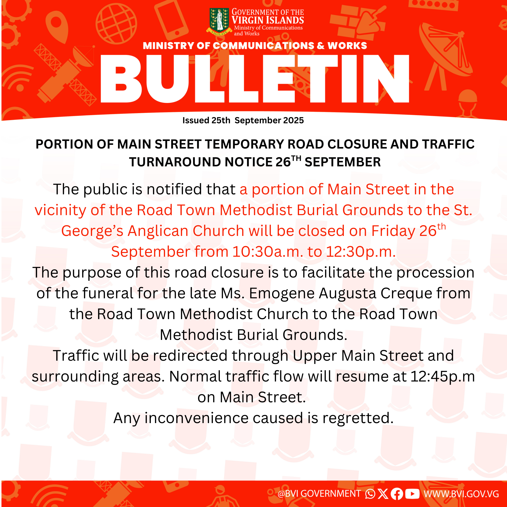 Portion of Main Street Temporary Road Closure and Traffic Turnaround ...