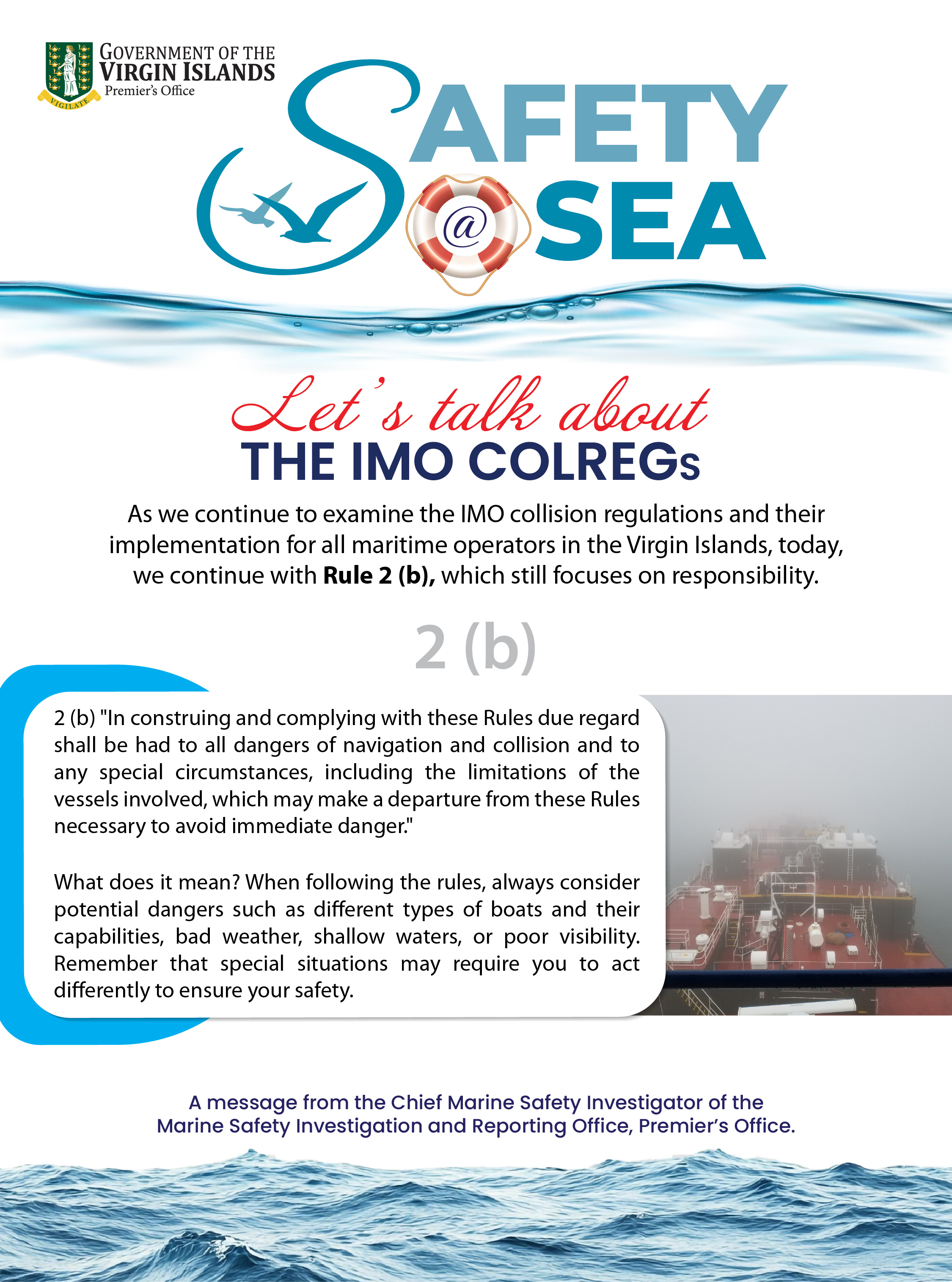 Safety at Sea - Regulations and Responsibility | GOV.VG