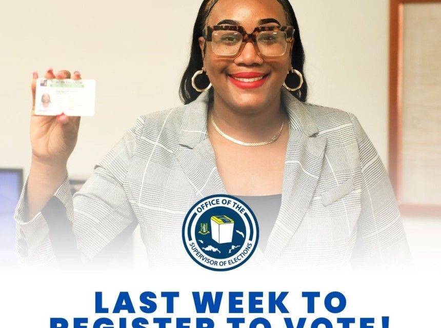 Last Week to Register to Vote | GOV.VG